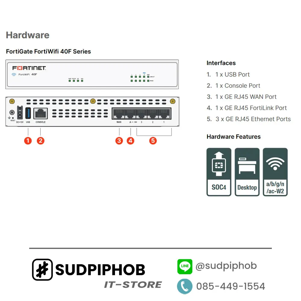 [FG-40F-BDL-809-12] FortiGate 40F ราคา จำหน่าย ขาย